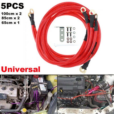 【hot sale】 HKS Car Battery Grounding Kit Wire Cable Gauge 8 5 Point ...