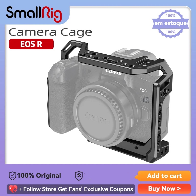 SmallRig Camera Cage for Canon EOS R with Cold Shoe Mount Thread Holes ...