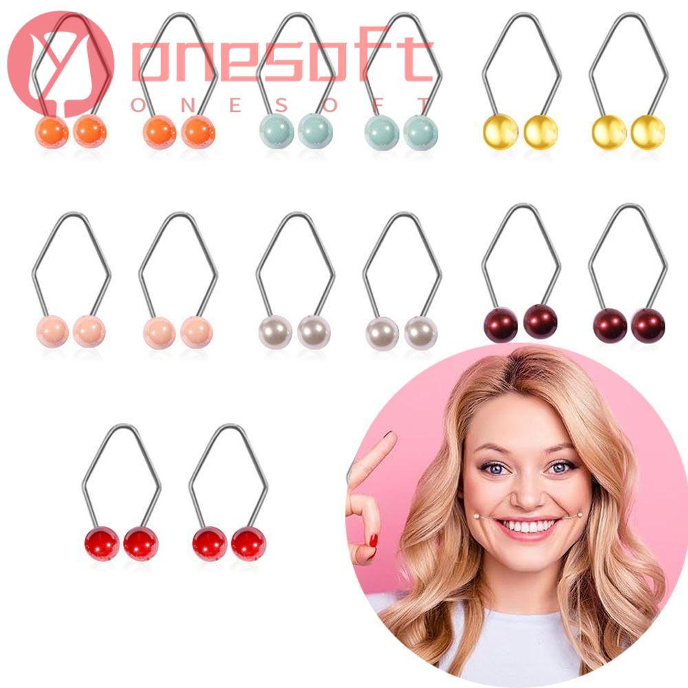 ONE-SOFTNESS 1 Pair Dimple Trainer, Alloy Pearl Dimple Maker for Cheeks ...