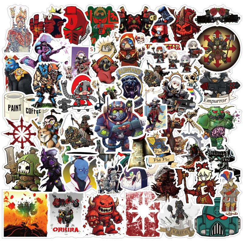 Z&M Warhammer Stickers 50Pcs/Set Waterproof Stickers Decal for Toys ...