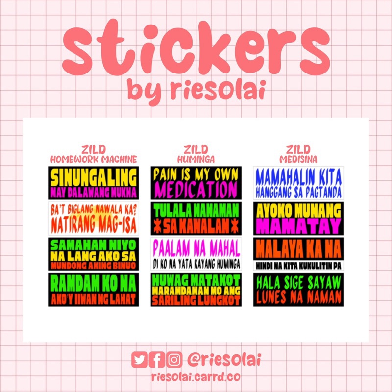 ♞Mini Vinyl Sticker Sets by Riesolai (OPM, Local, Indie, Artists, Bands ...