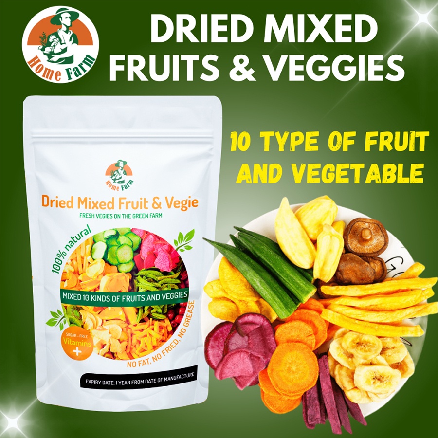 250g/pack Fruit and Vegetable Crisp Assorted Mix 10 kinds of Dried Veggie Potato Chips | Shopee ...