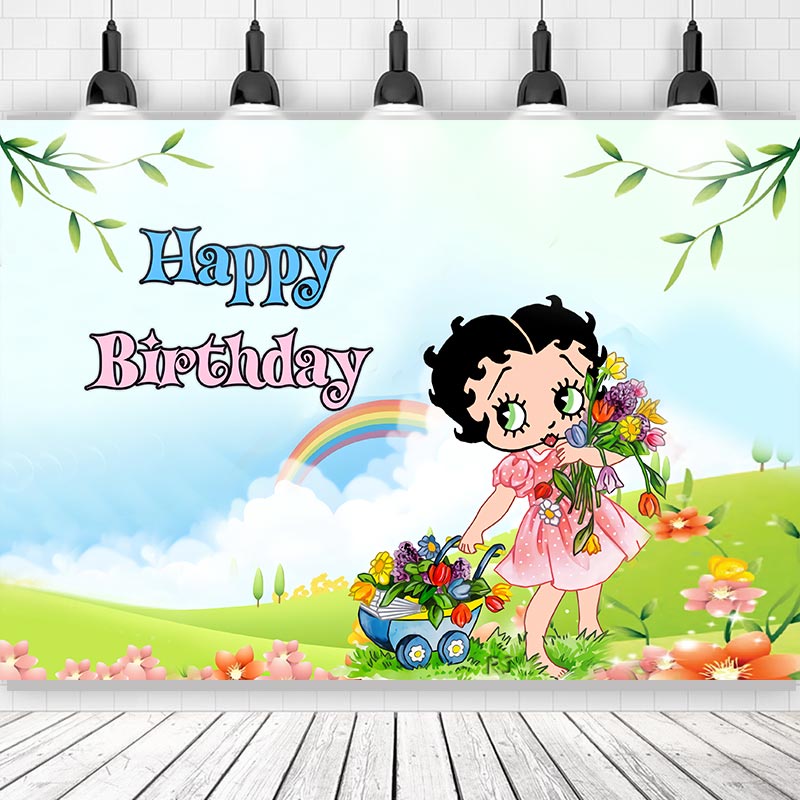 Betty Boop Backdrop For Photography Baby Shower Kids Children Gril ...