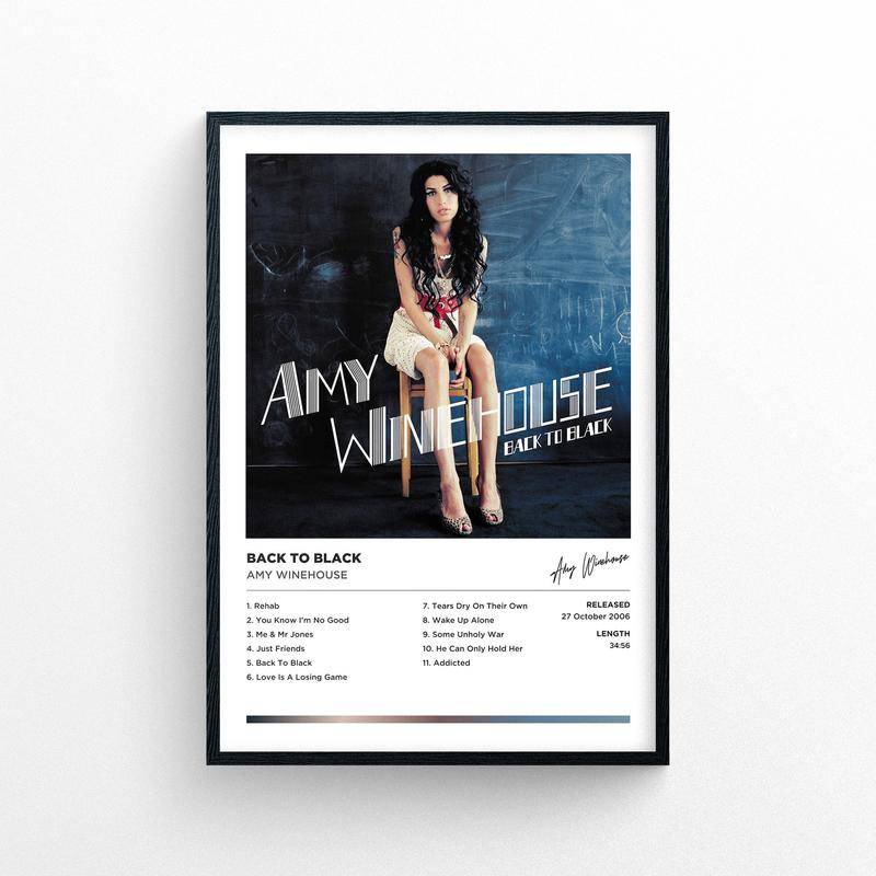Amy Winehouse - Back To Black Poster Print - Unframed | Polaroid Style ...