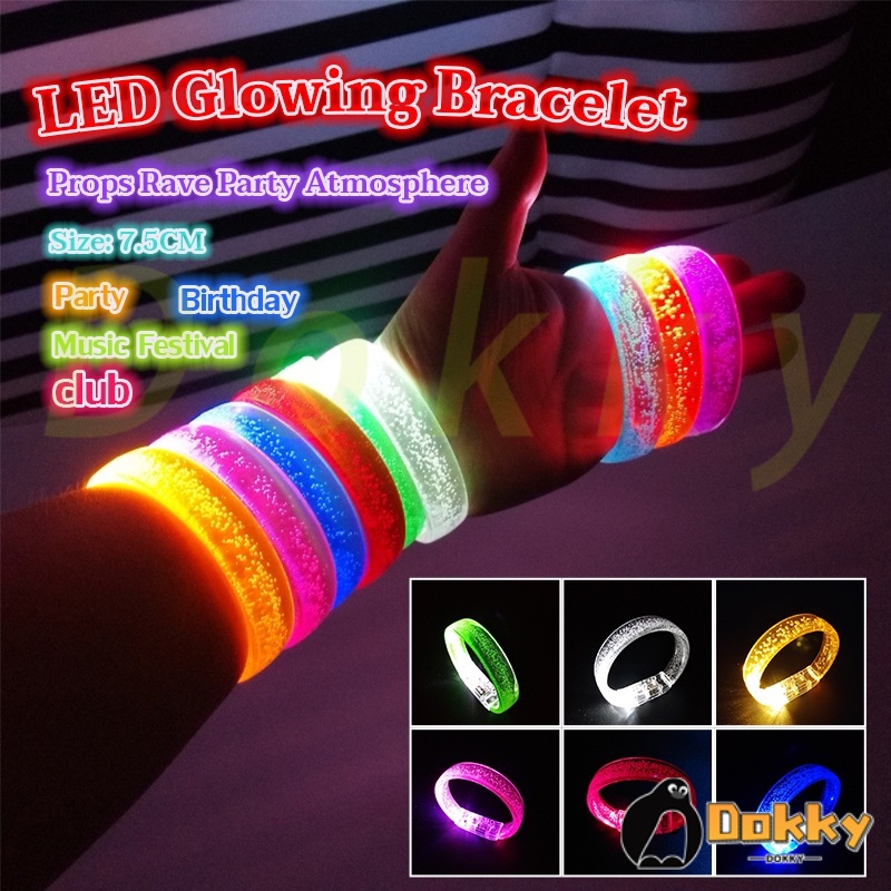 Dokky LED luminous bracelet, flashing bar bracelet, concert, carnival ...