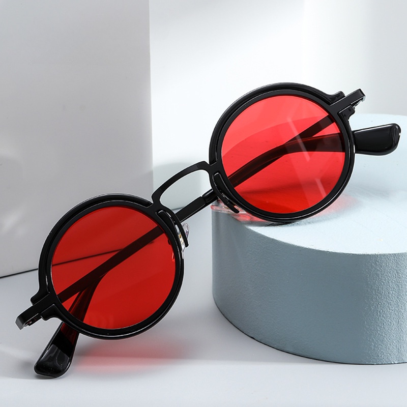 Small round frame personality trend sunglasses men's and women's ...