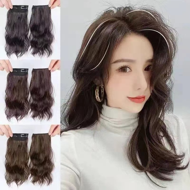 Wig Curly hair extensions Water ripple cushion hair piece Fluffy curly ...