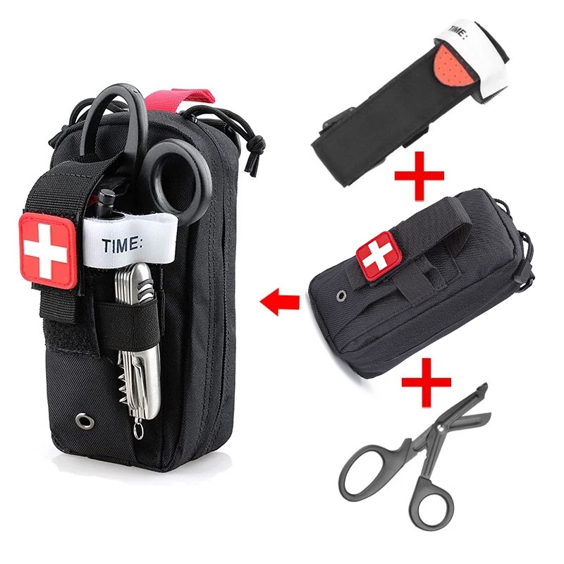 LUC Outdoor Trauma First Aid Kit - MOLLE Compatible Wilderness Rescue ...