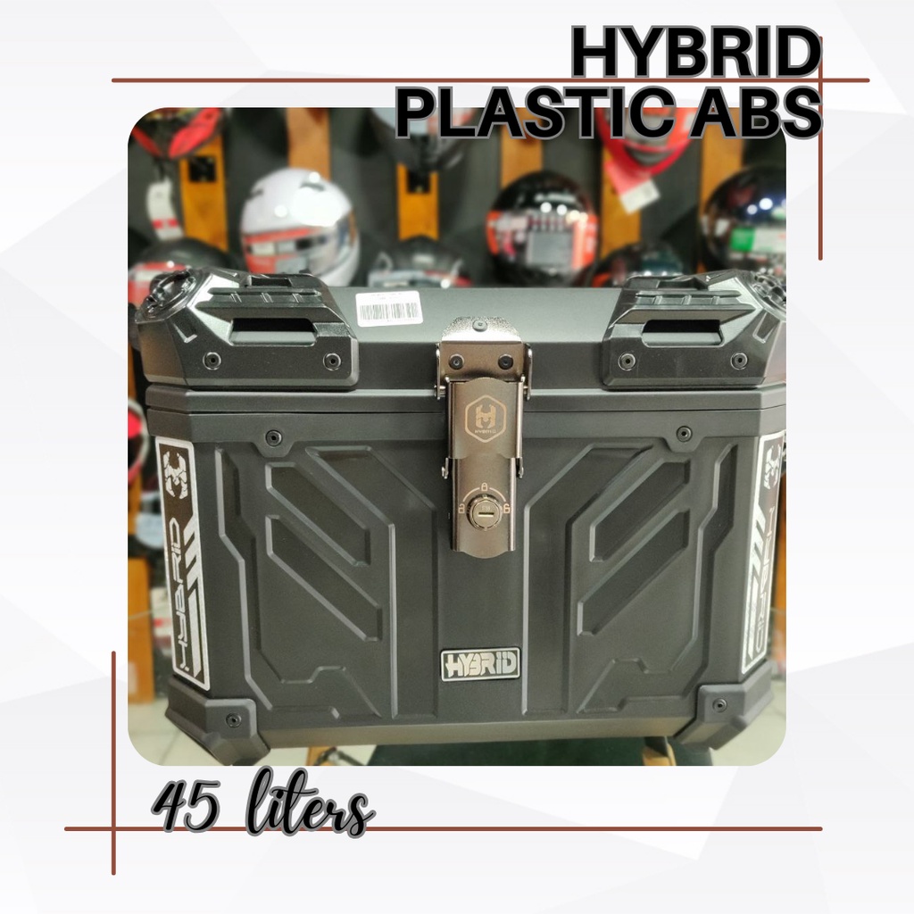 HYBRID hard plastic abs 45 liters topbox for motorcycles moto project ...