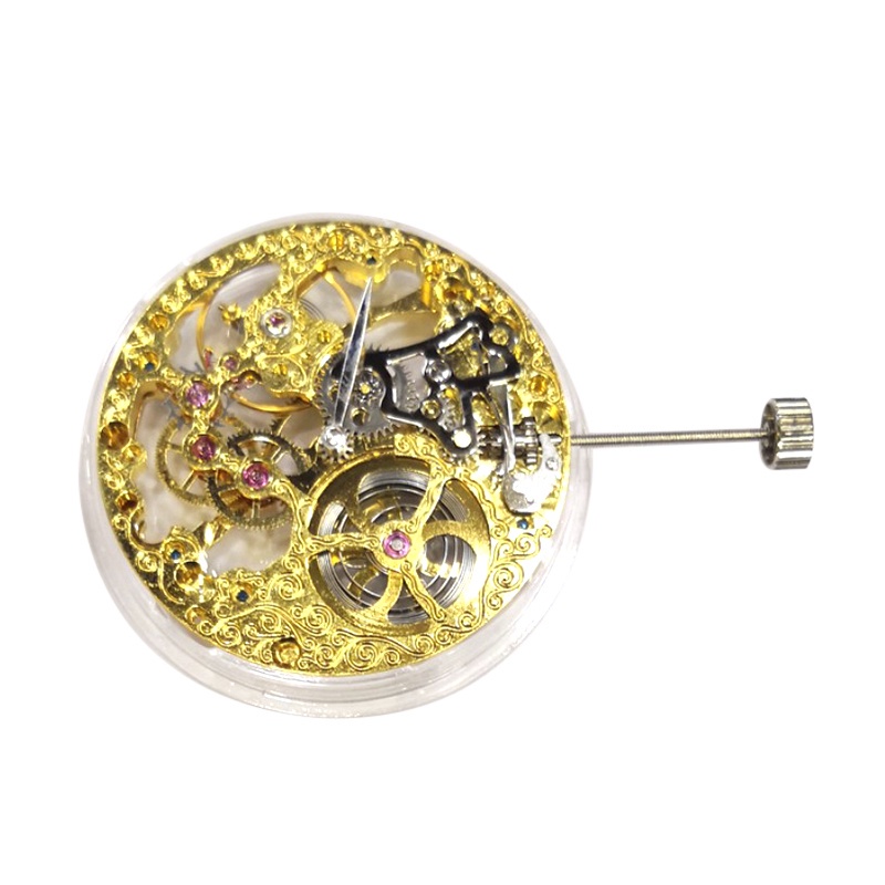 17 Jewels Golden Hollow 6497 Hand Winding Movement Watch Replacement ...