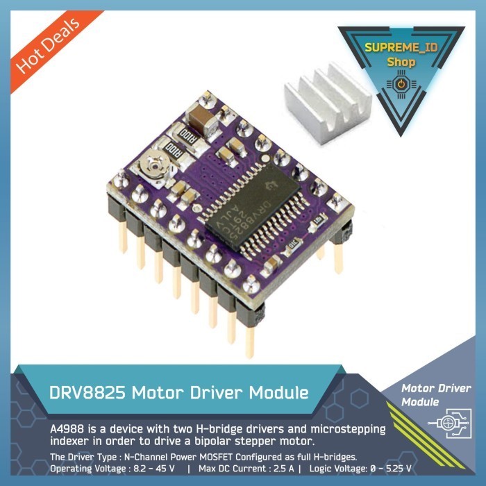 Drv8825 CNC 3D Printer DC Stepper PWM Control Motor Driver | Arduino Control | Shopee Philippines