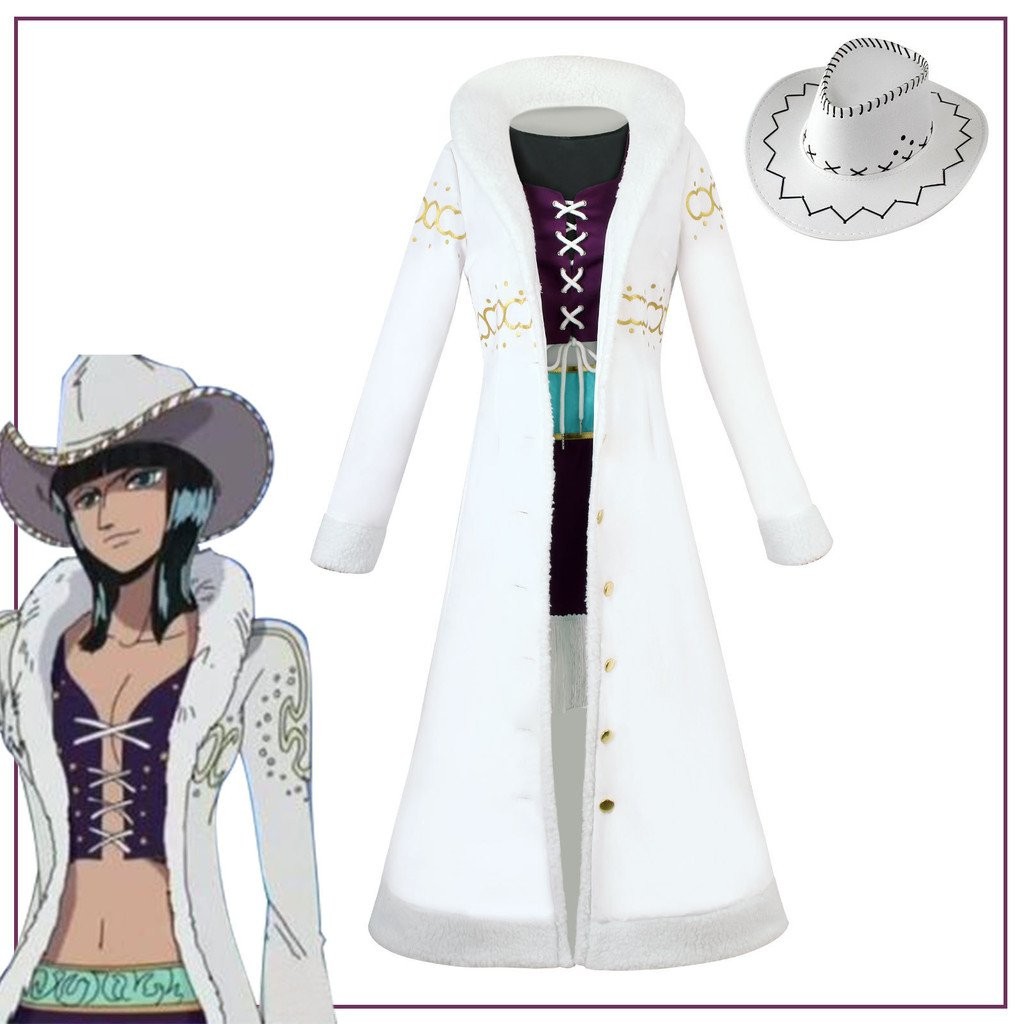 One Piece Robin cos Robin with a large fur collar one piece Nico robin ...