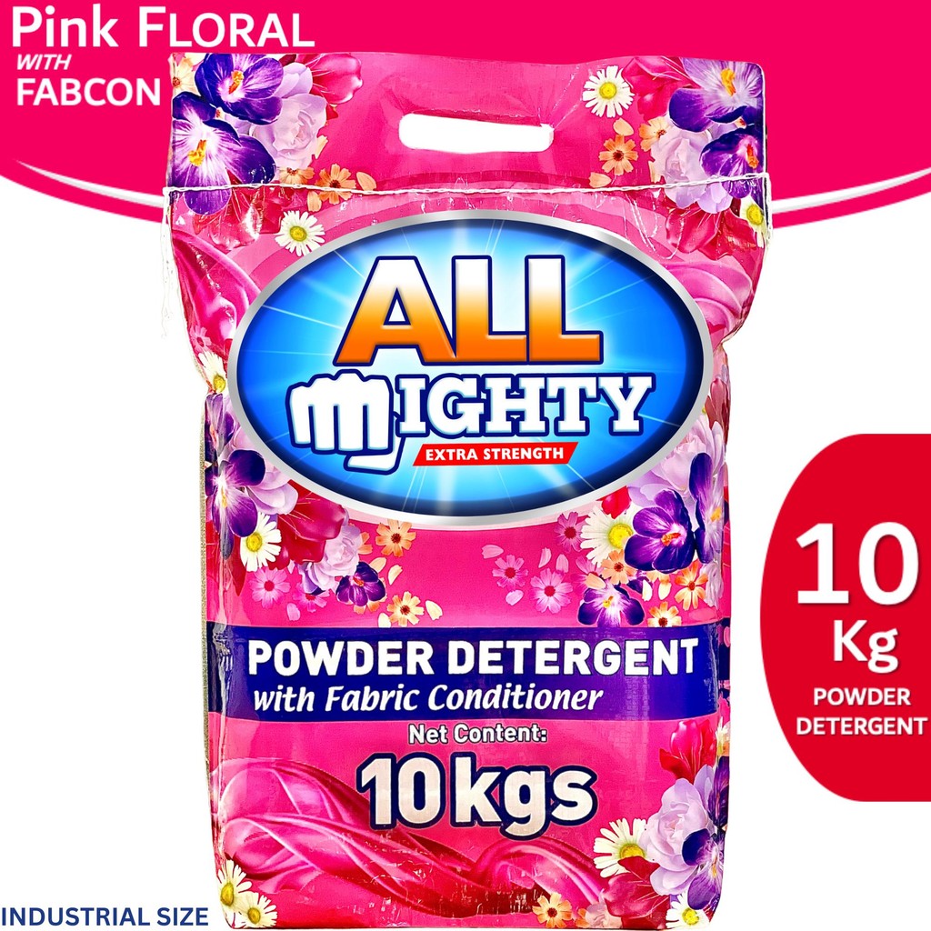 All Mighty Detergent Powder Pink Floral 10 KG - JUMBO SACK ALLMIGHTY ...