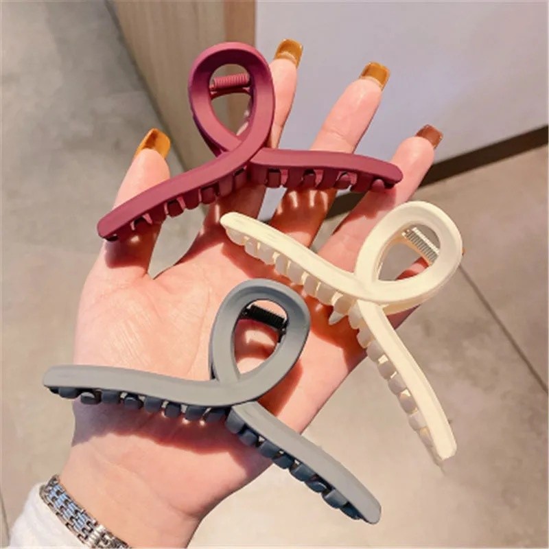 Korea Elegant Large Multicolor Hairpin Bath Hair Catch Shark Clip For ...
