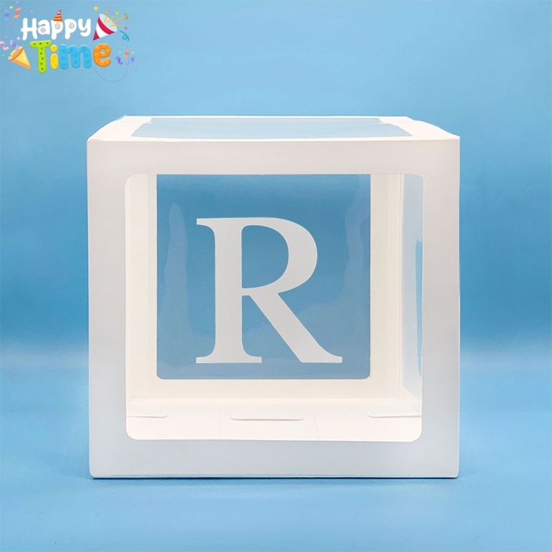Transparent Balloon Box With Number Letter Name Backdrop Birthday ...