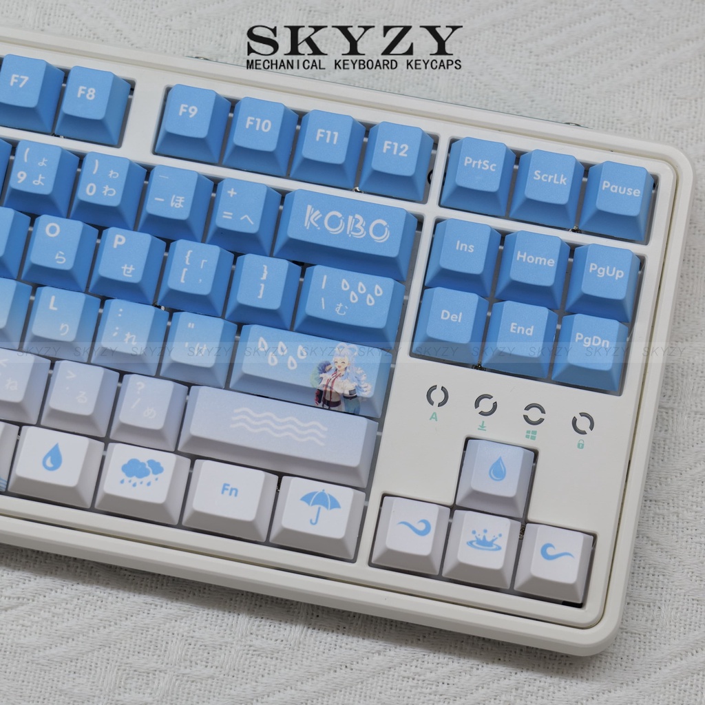 Kobo Kanaeru Keycaps Cherry Profile Hololive Kobokan Anime PBT Dye Sub ...