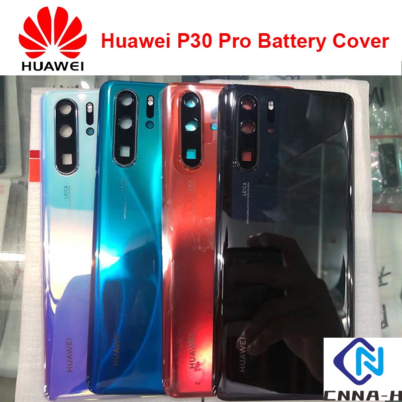 Original For Huawei P30 Pro Back Battery Glass Cover Rear Housing Door ...
