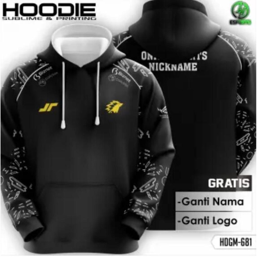 ONIC ESPORTS hooded jacket with ONIC esports letters printed on it ...