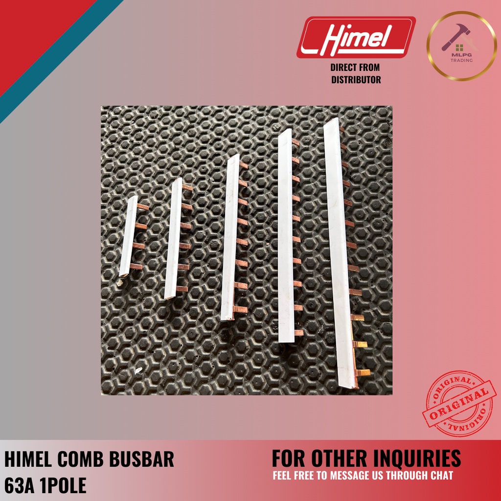 Himel Comb BusBar Pin-Type (63A 1Pole) (4, 6, 8, 10, 12,14,15, 16, 18 ...