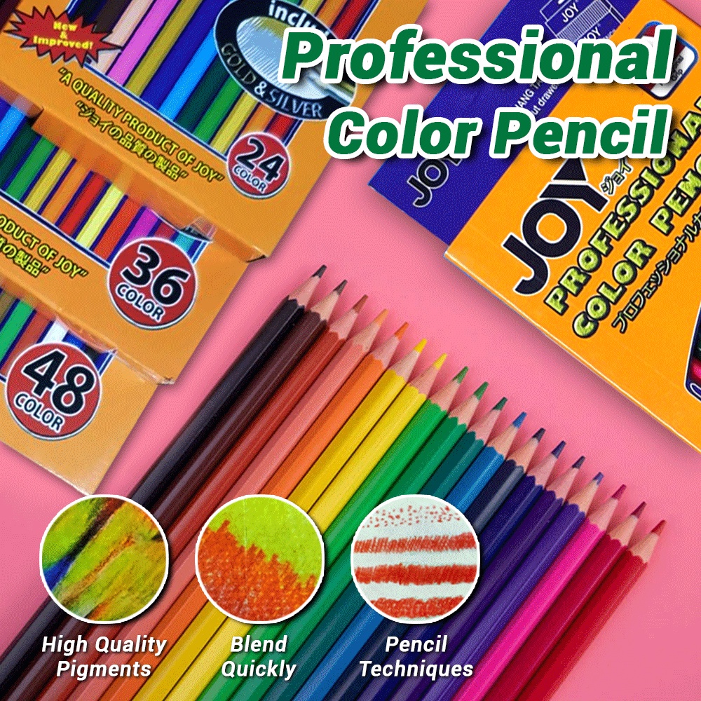 [ C1215 Joy Professional Color Pencil 24 / 36 / 48 Pieces Colored ...