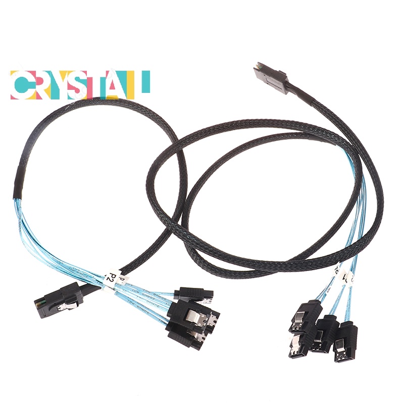 Crystal- SAS SATA Cable Mini-SAS SFF-8087 To 4 SATA Cable Mini SAS 4i ...