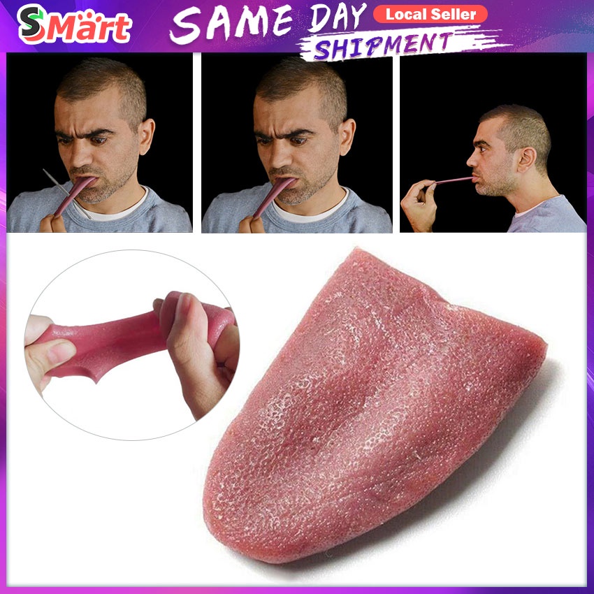 【In Stock】1PC Prank Fake Tongue Magic Realistic Fake Tongue Jokes Prank ...