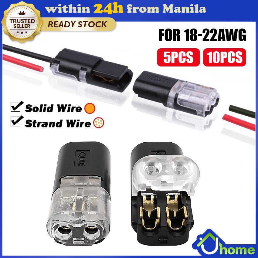 【SOYACAR】2 Pin Spring Connector Wire Quick Connector Cable Clamp ...