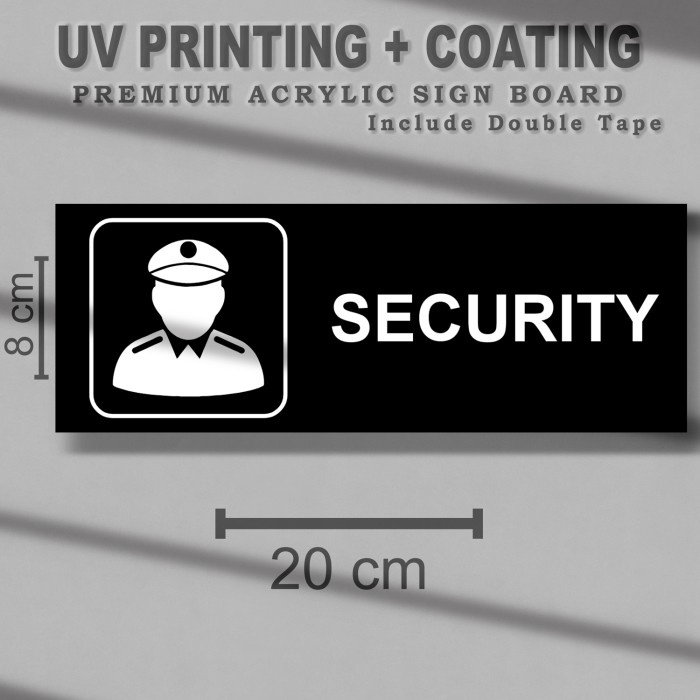 Acrylic Security Sign Label - Acrylic Security Guard Sign Board SAUV71 ...
