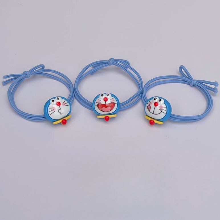 Doraemon hair ornament head rope sweet hair tie rubber band Doraemon ...