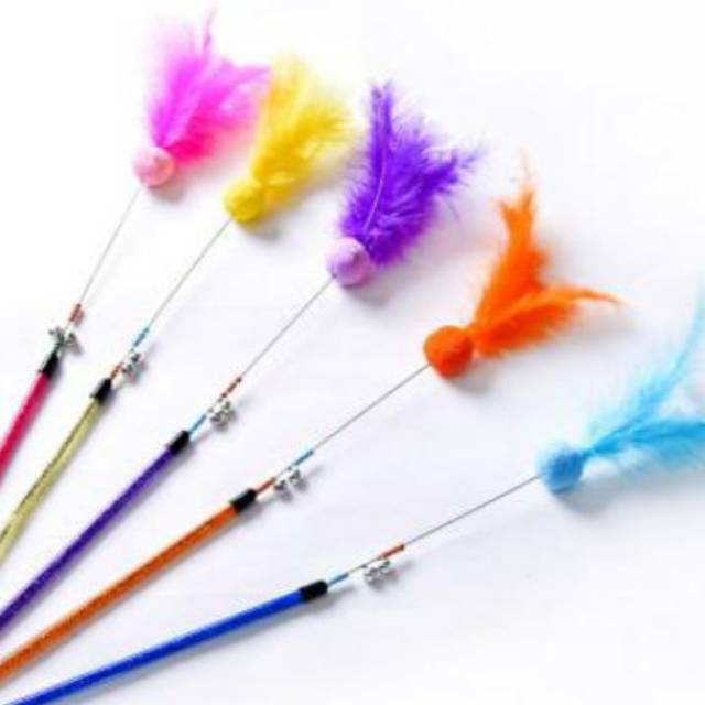 Feather stick cat toy + kerincin | Shopee Philippines