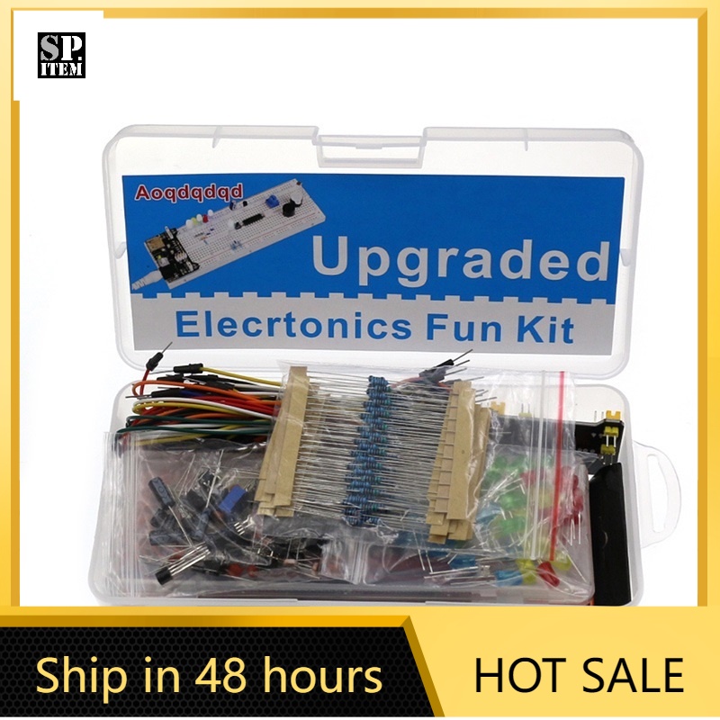 830 Breadboard Set Tie-points Breadboard Set Electronic Component Basic Starter Kit Resistor ...