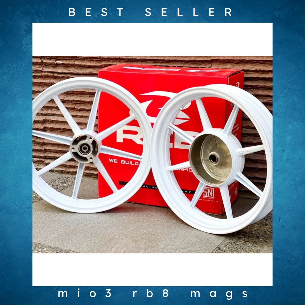 racing boy sports rim sp811 rb8 mags white yamaha mio 125 | Shopee ...
