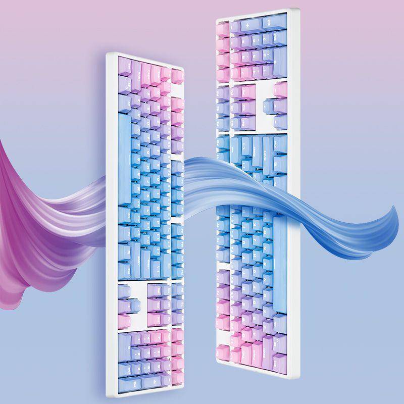 Keycap Set With Puller Gradient PBT Translucent Keycaps For mechanical ...