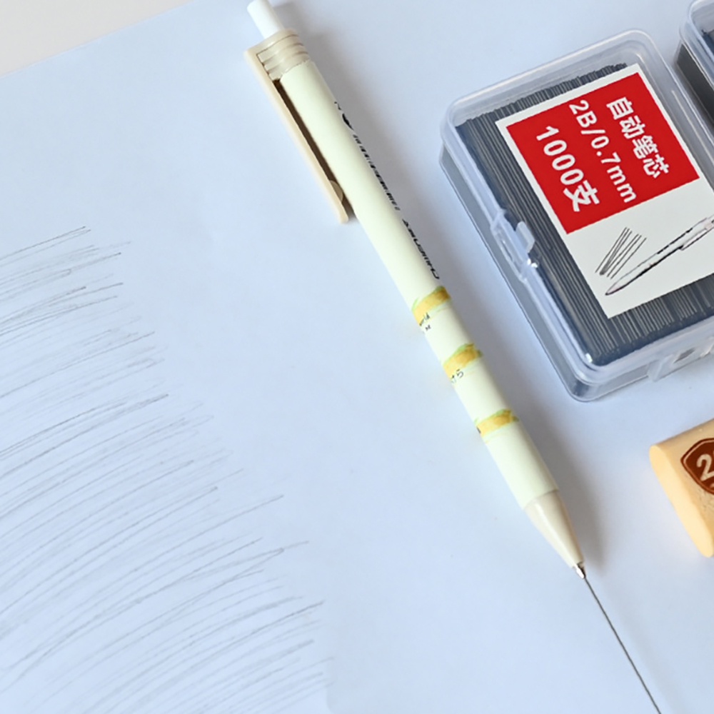 1000Pcs 0.5/0.7mm 2B Mechanical Pencil Replace Lead Pencil Refill ...