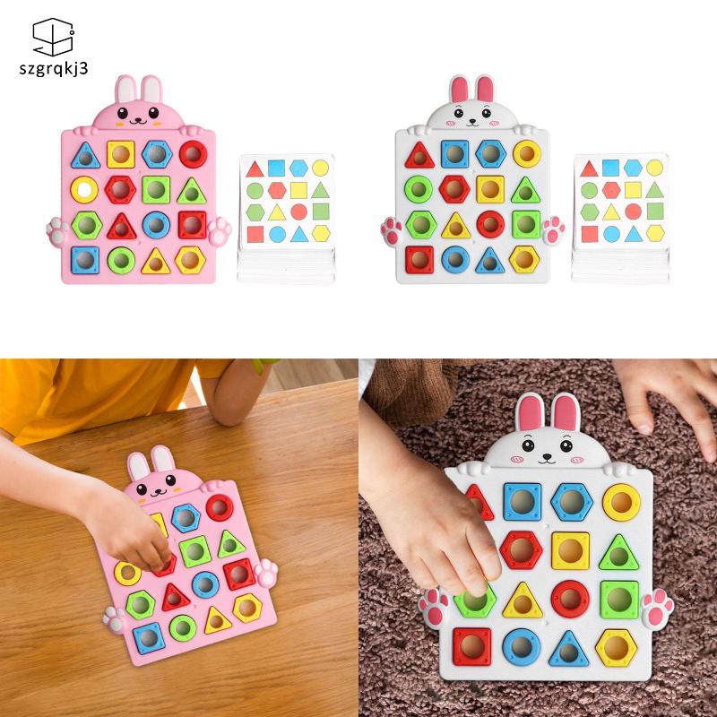 [szgrqkj3] Shape Matching Puzzle Montessori Sensory Toy Shape Busy ...