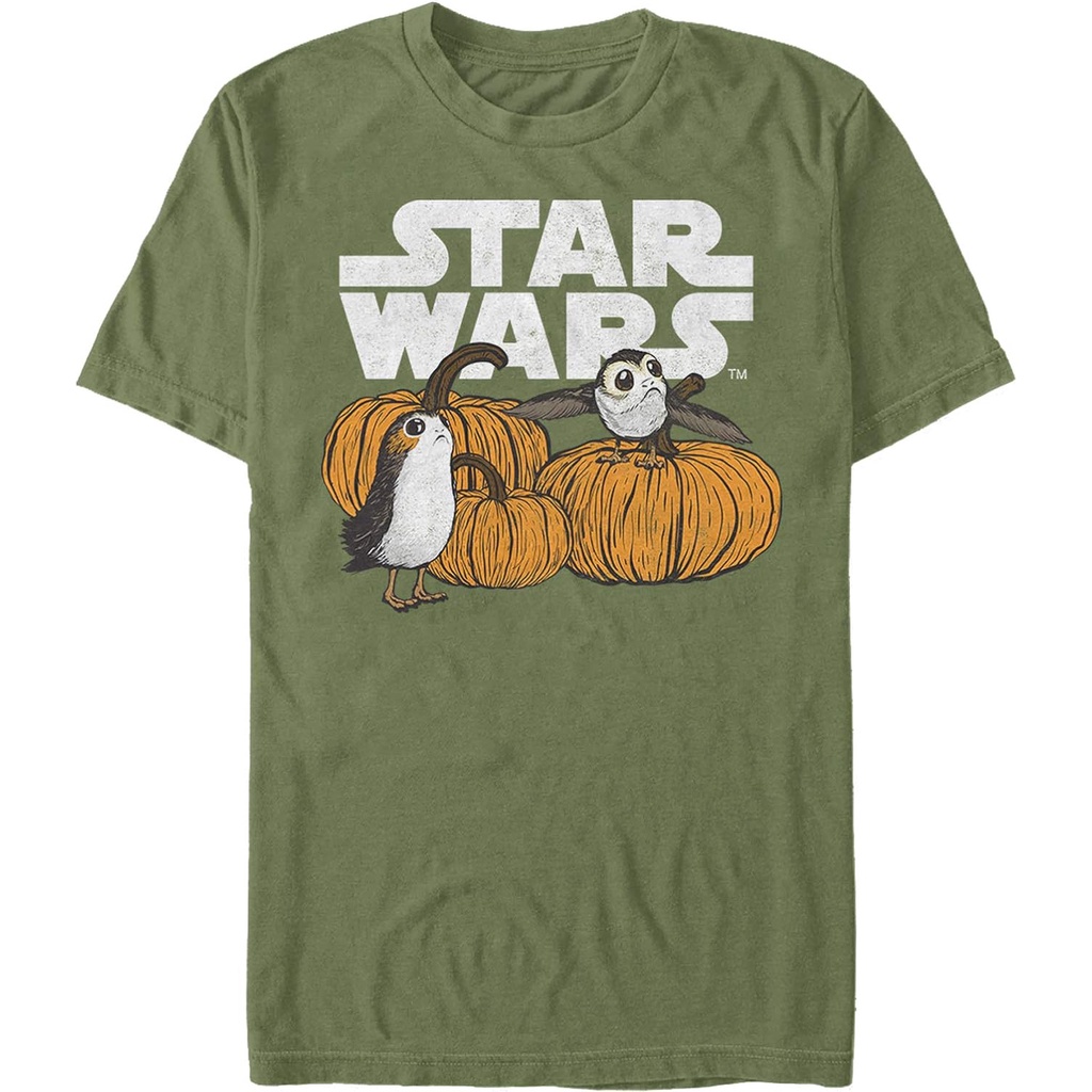 Men's cotton T-shirt STAR WARS Men's The Last Jedi Happy Halloween PORG ...
