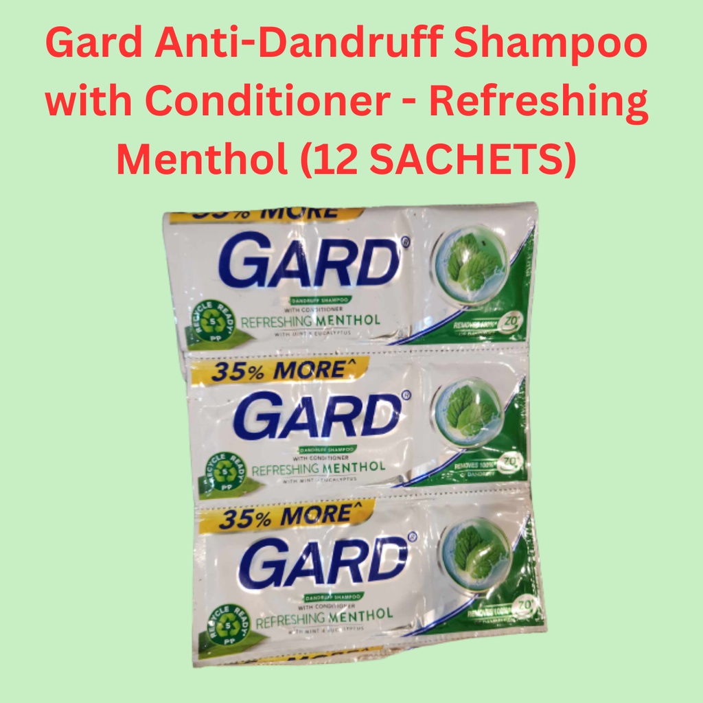 Gard Anti-Dandruff Shampoo with Conditioner - Refreshing Menthol 13.5ml ...