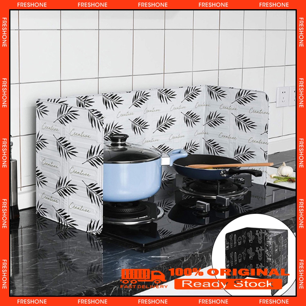 COD Aluminum Foil Kitchen Cooking Oil Splash Guard Gas Stove Heat Burn ...