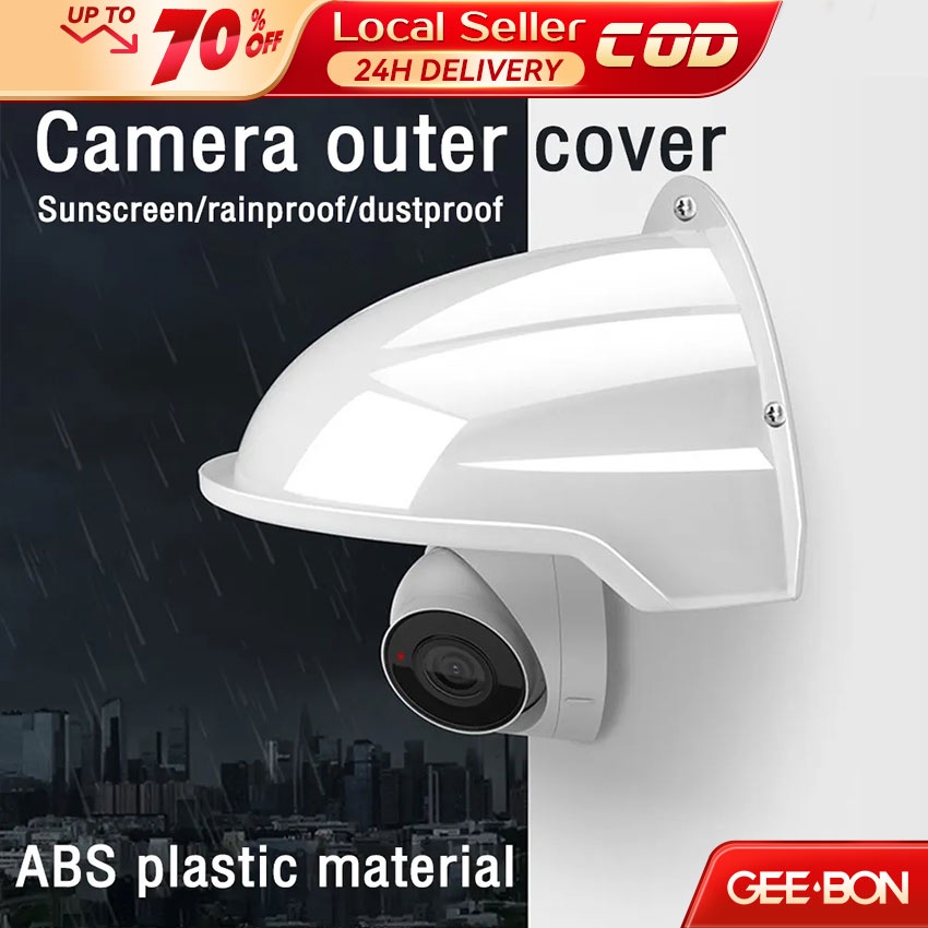 GEEBON CCTV Turret Dome Camera Cover Waterproof Rainproof Wall Rain Sun ...