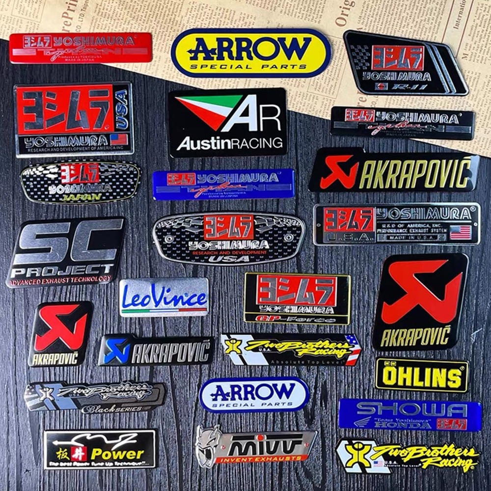 Accessories Exhaust Pipe Sticker Heat Resistant 3D Aluminium Material ...