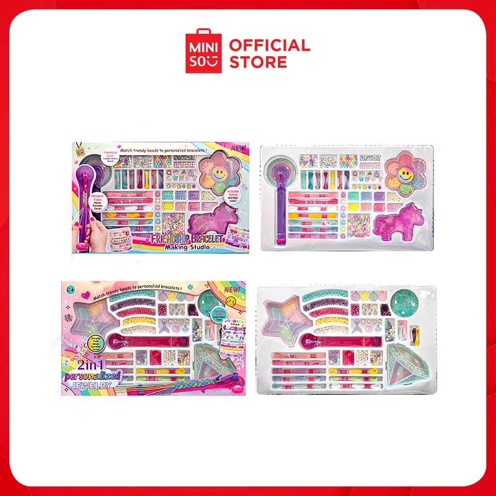 MINISO DIY Bracelet Making Kit with Braider (2 Assorted Models ...