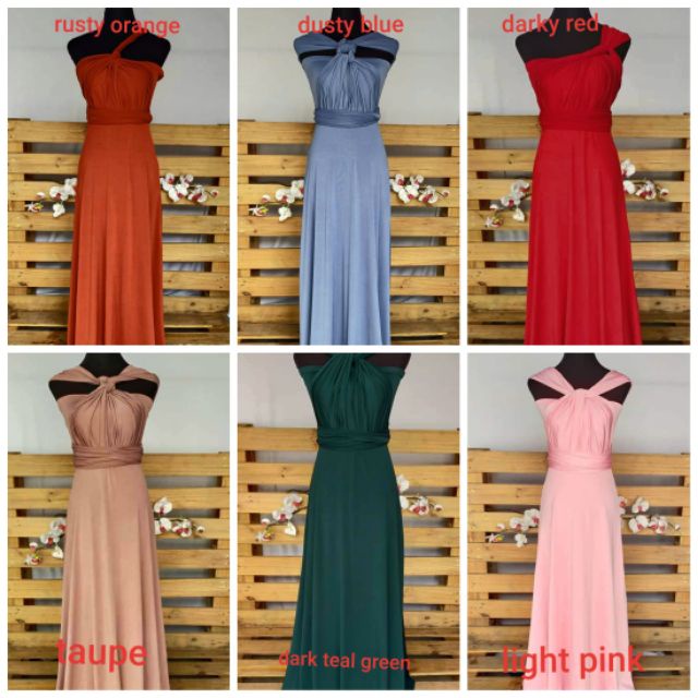 ♞infinity dress batch2 COD RUSTY ORANGE/ BURNT ORANGE/ DUSTY BLUE/ BABY ...
