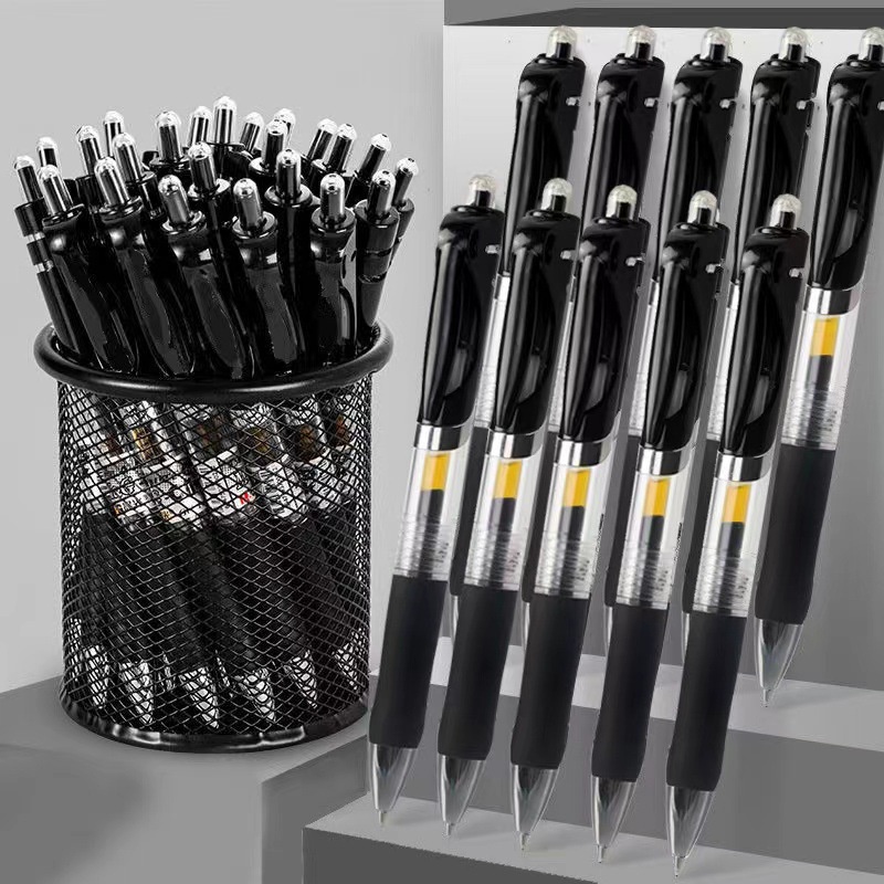 12 Pens Gel Pen Black Ballpoint Pen Office Supplies Student Stationery ...