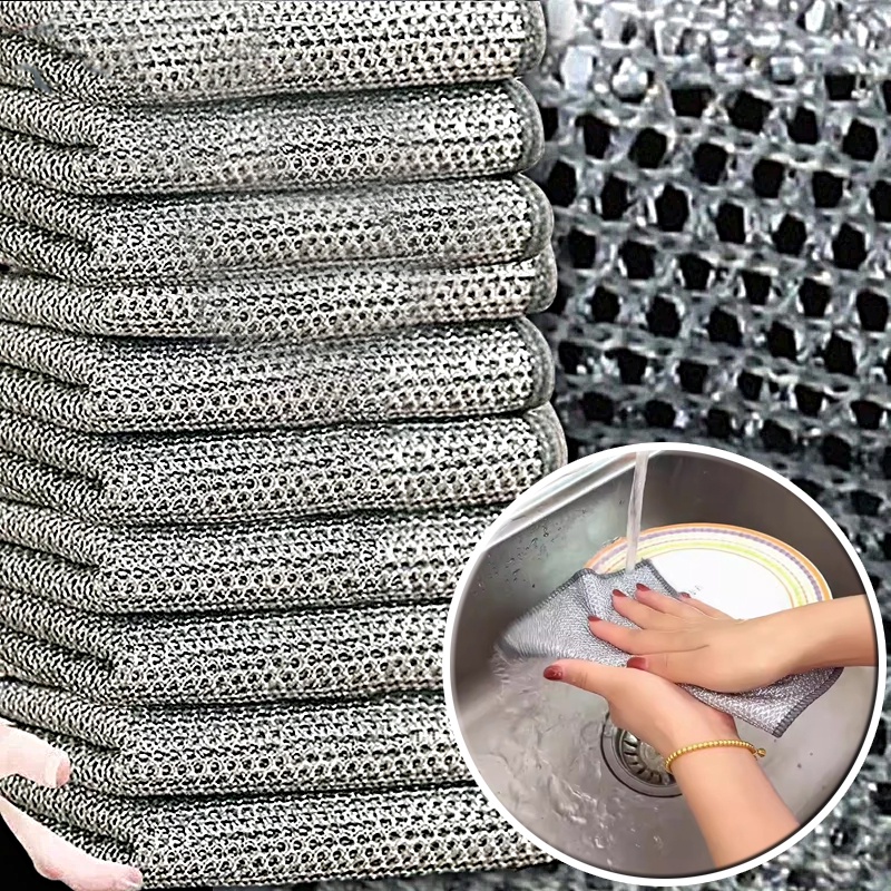 Mesh Cleaning Cloth Metal Wire Universal Sink Faucet Tea Stain Rag ...