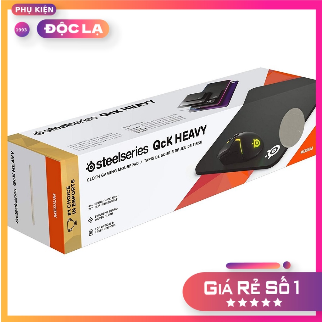 Steelseries QCK Heavy Mouse Pad, QCK EDGE Large / Medium - Gaming ...