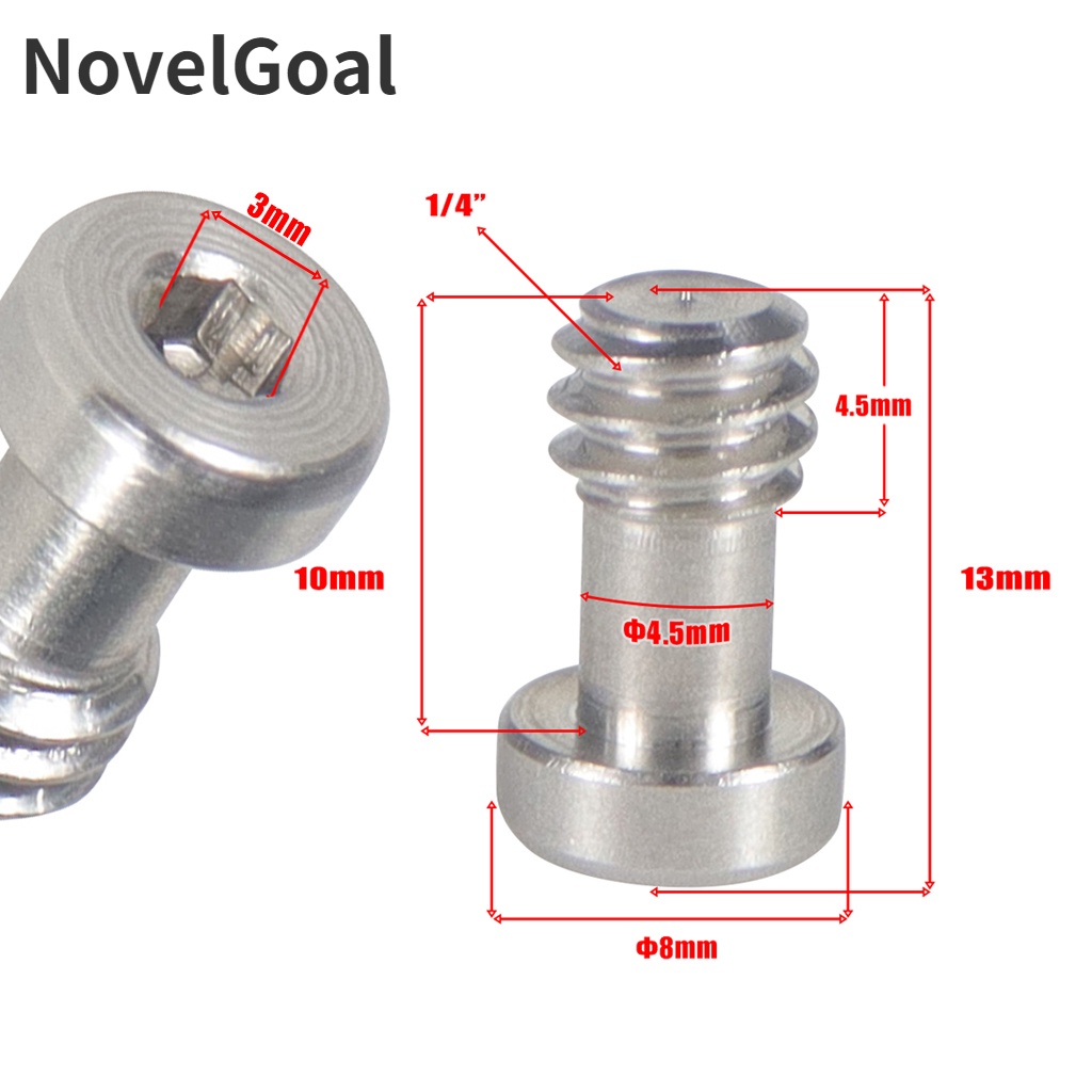 NovelGoal 1/4-20 Thread Camera Screws for Quick Release Plates ...