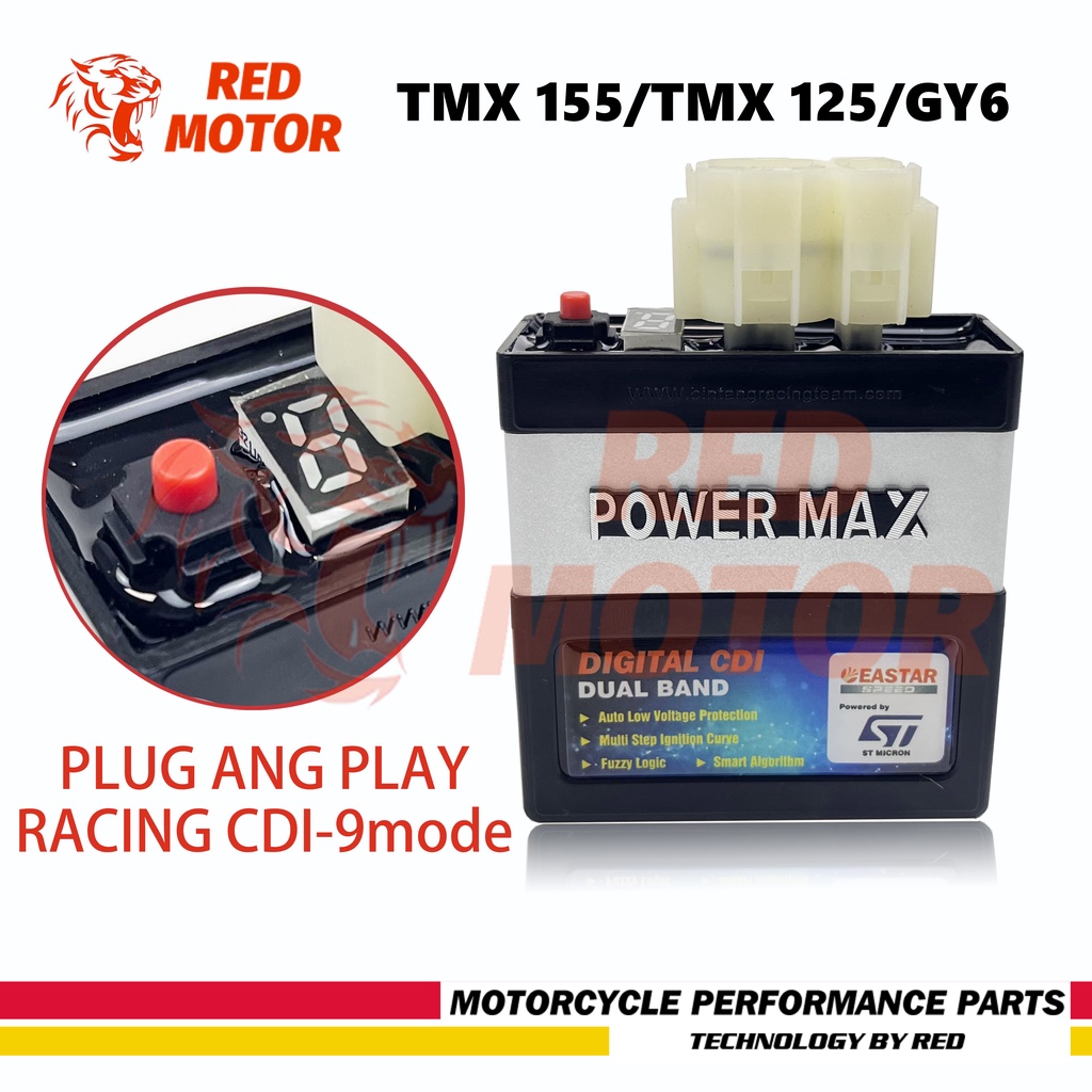 9 MAP Adjustable CDI With Button For TMX155 / TMX 125 / GY6 RACING CDI ...