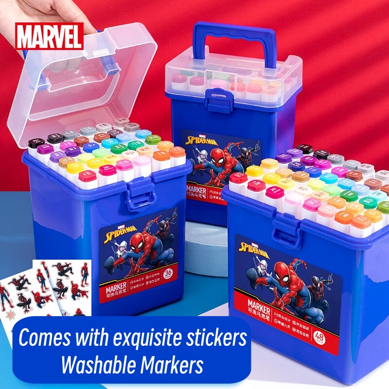 Disney Dual-Tip Marker 24/36 Colors Water-Based Markers Art Painting ...