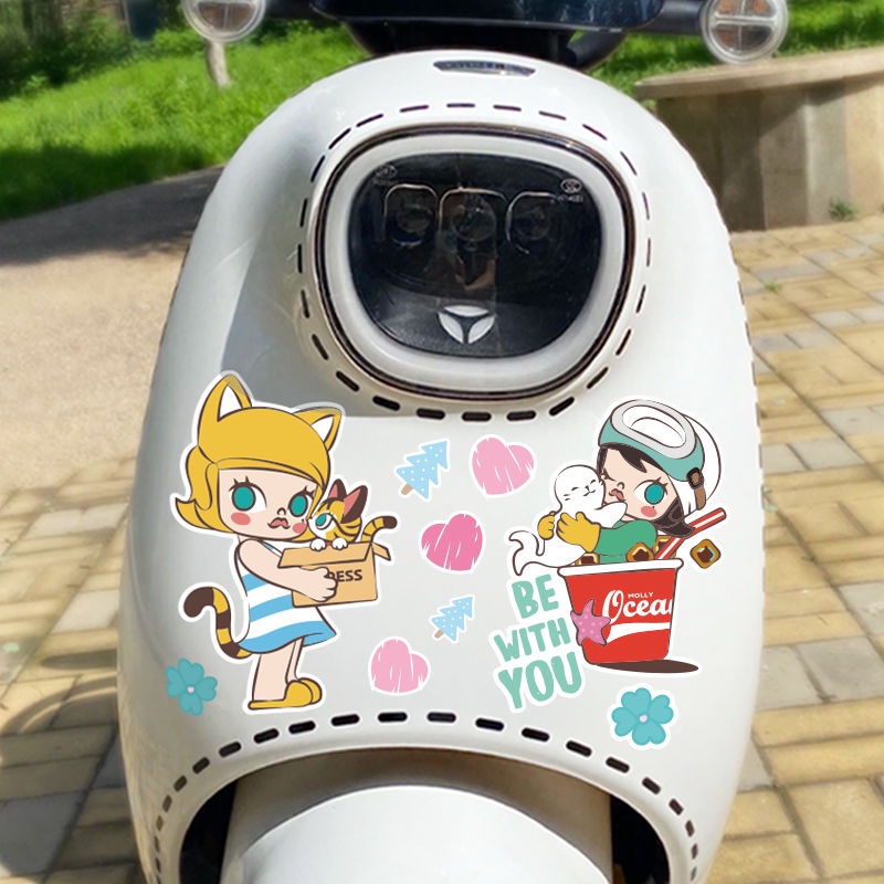 Stickers Electric Car Stickers Cute Cartoon Molly Stickers Yadi m2 Emma ...