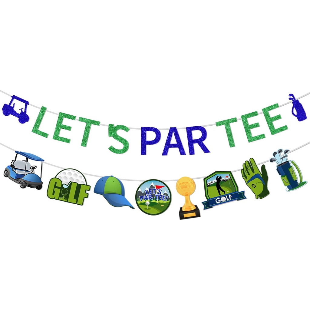 CHEEREVEAL Golf Themed Party Decorations, Let’s Partee Golf Banner ...